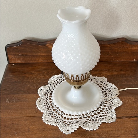 Other | Vintage Hob Knob Milk Glass Lamp | Poshmark